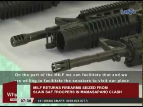MILF Returns The 16 Fire Arms Taken From Fallen 44 SAF Troopers | Most ...