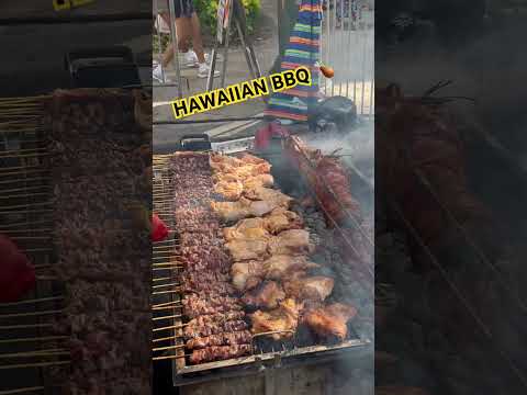 Hawaiian STREET FOOD #hawaii #bbq #streetfood #vlog