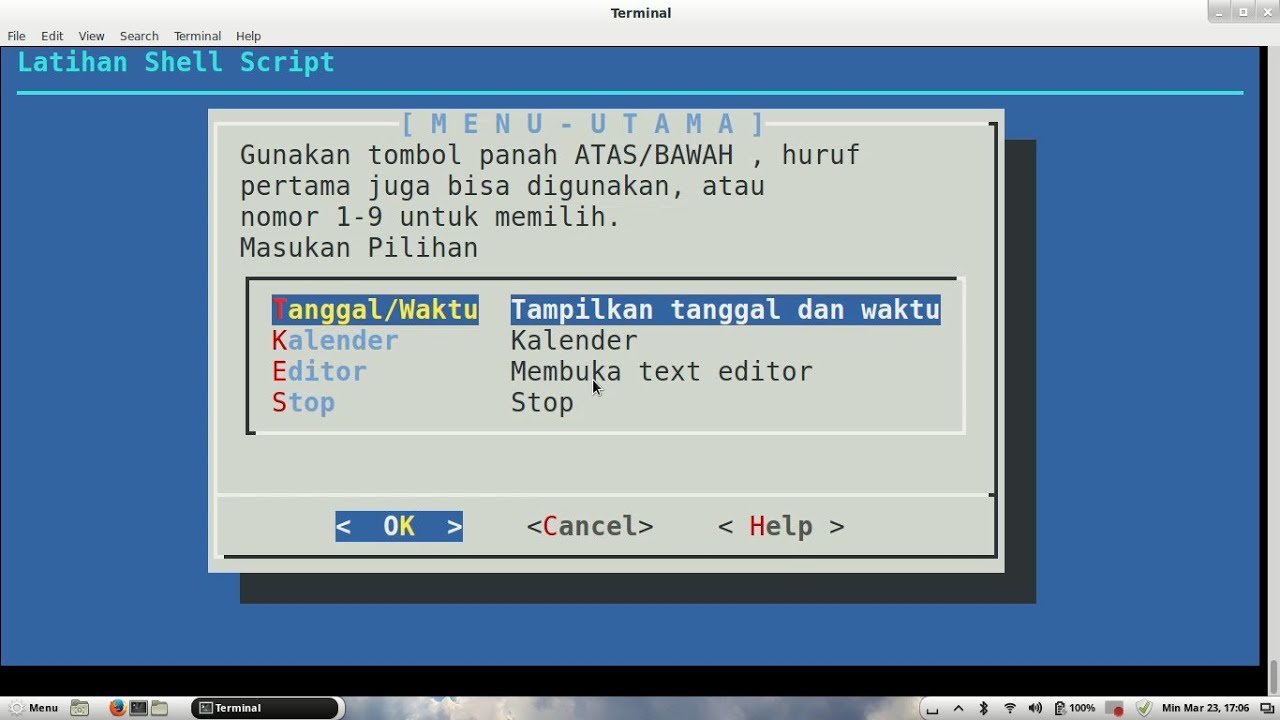 008 Tutorial Shell Script Linux :: User Interface Part Three
