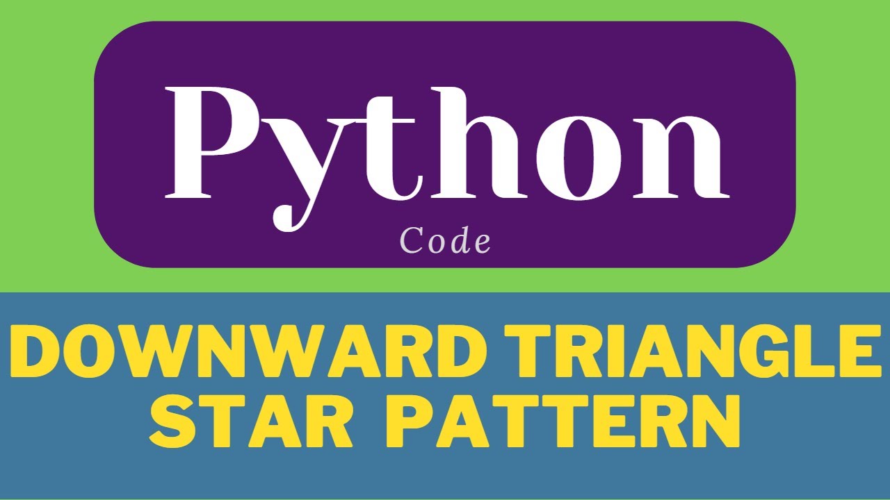 Downward triangle star Pattern in Python * Pattern Program in Python  * #shorts  #python #ytshorts
