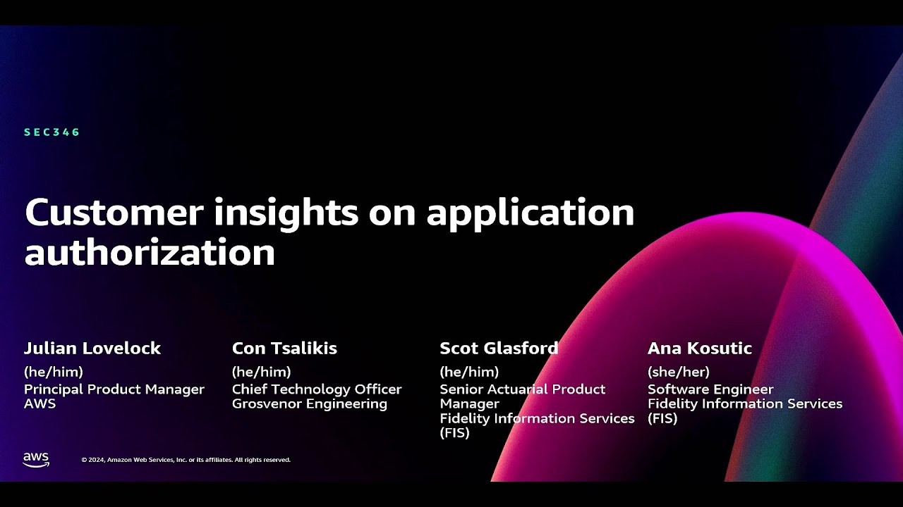Exploring Policy-Based Authorization with AWS: Insights from re:Invent ... Exploring Policy-Based Authorization with AWS: Insights from re:Invent ...