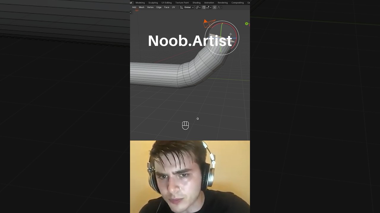 Noob vs Pro artist: creating pipes #blendertutorial #blender #blendercommunity #blender3d #b3d