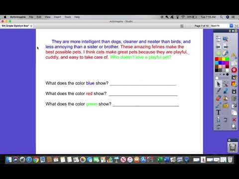 5th Grade Opinion Writing