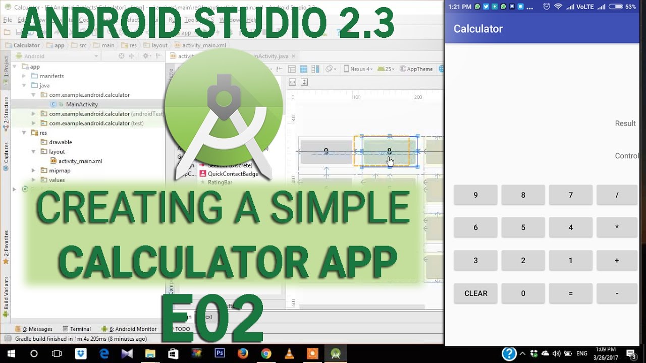 Simple Calculator App Tutorial E02 - Writing the Java Code (Android 2.3)