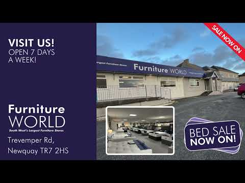 Get Your New Bed at Furniture World Newquay! 🏡