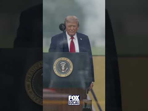 President Donald Trump arrives at the Army 250th Anniversary Parade
