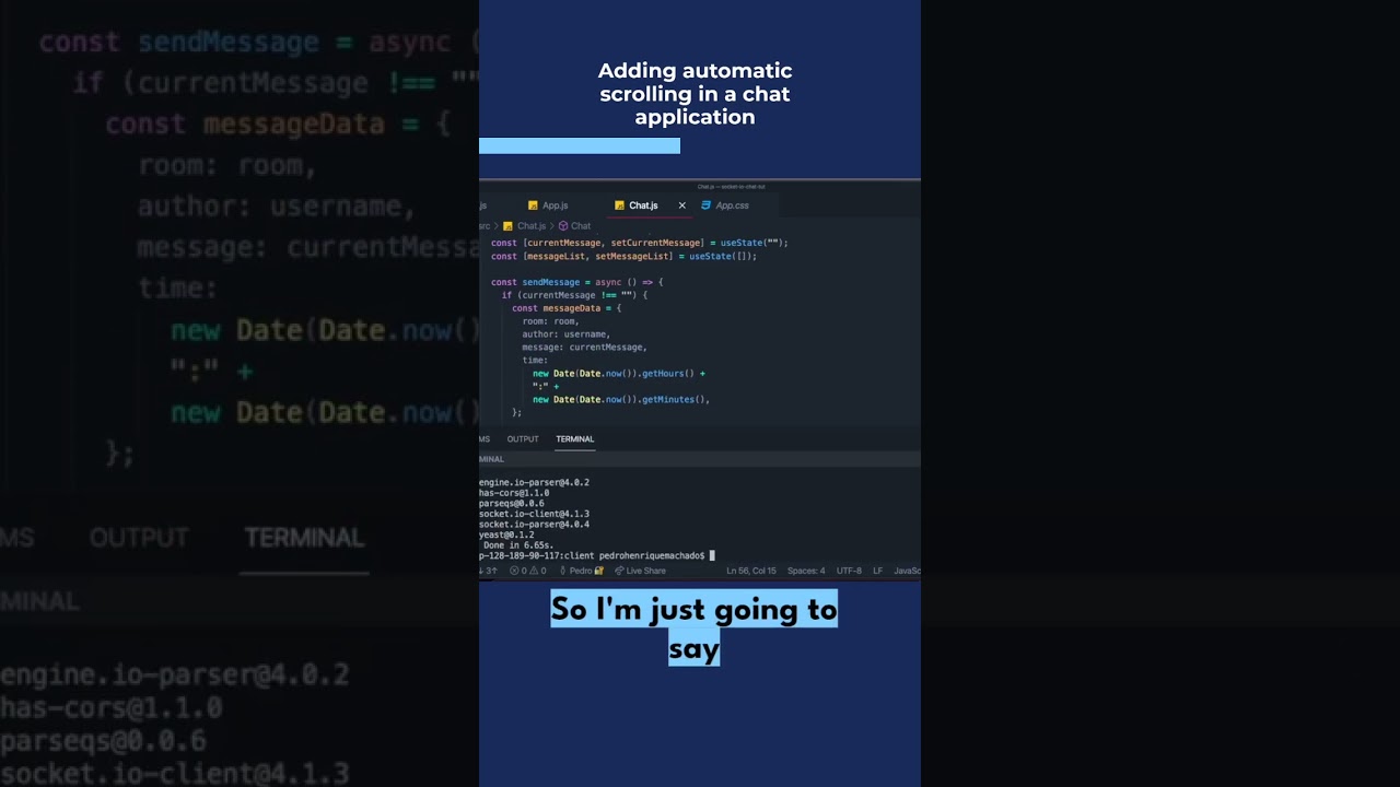 Adding Automatic Scrolling in a Chat Application: A Step-by-Step Guide for Developers