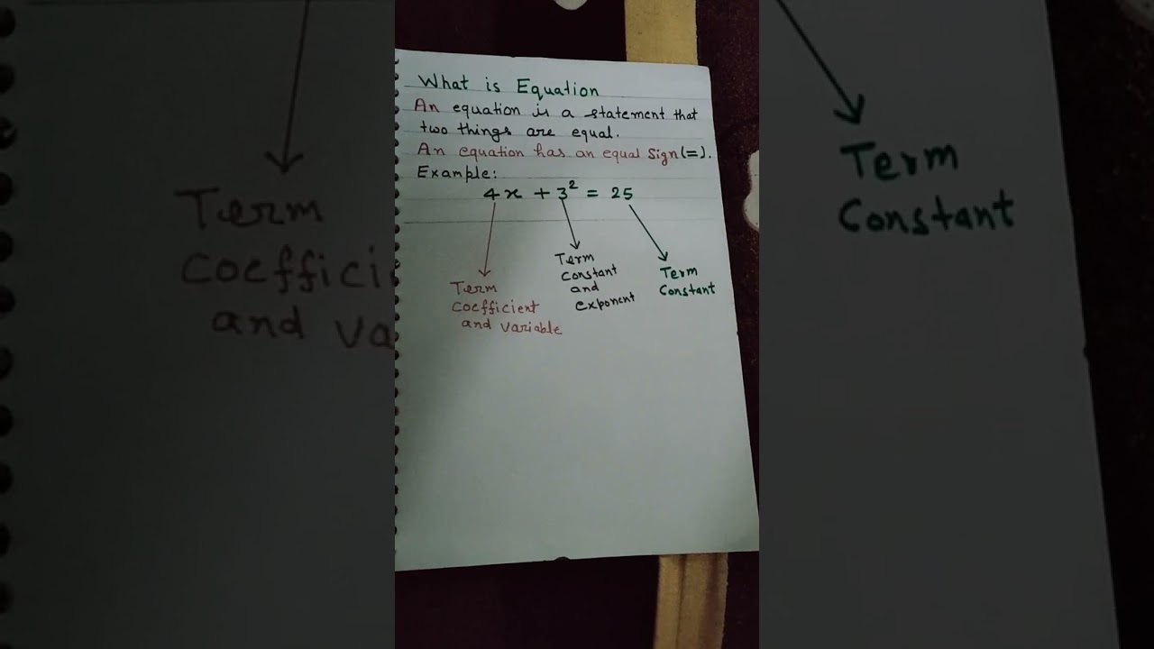 😱#Shorts# What is Equation # in simple words # sorts#