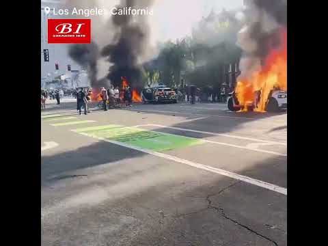 Rioters TORCH Self-Driving Waymo Cars in Los Angeles Chaos | $600K Vehicles Destroyed