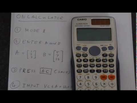 Vector Cross Product Using Casio Fx-991ES Plus