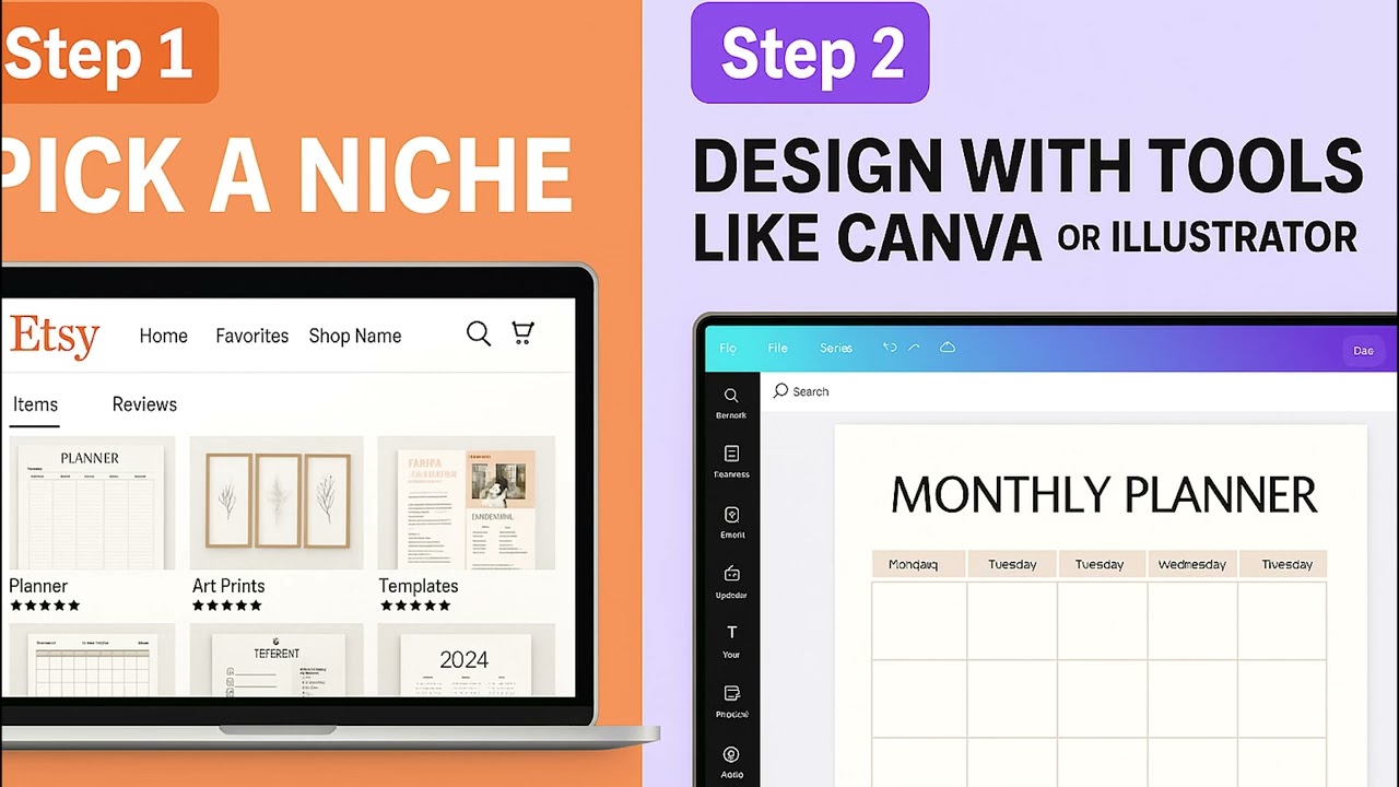 Selling Digital Products on Etsy: Beginner Guide | Make Passive Income in 2025