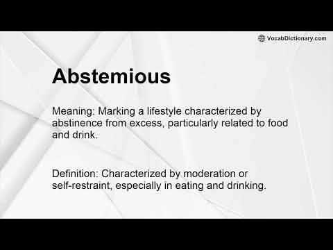 Abstemious Meaning