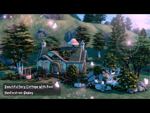 Beautiful Fairy Cottage with Pool🧚| The Sims 4 | Stop Motion Build | No CC