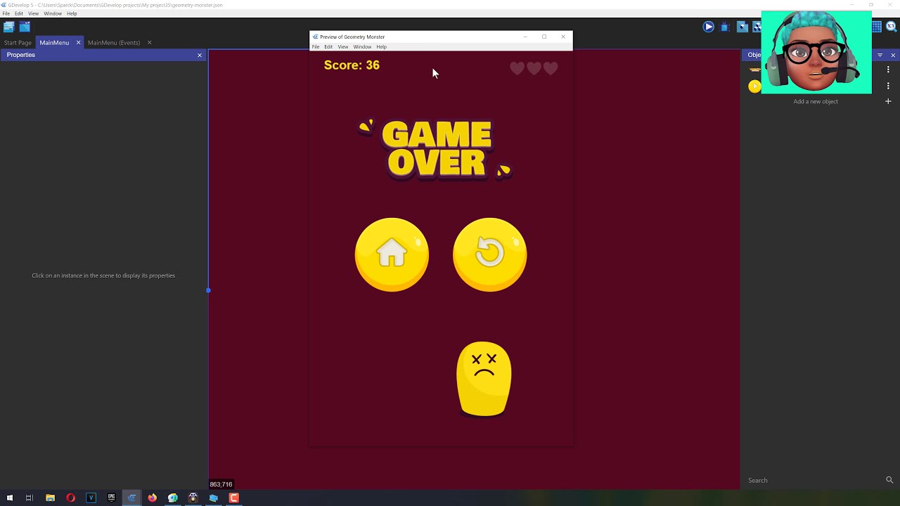Gdevelop NEW update!!- FREE Game Engine