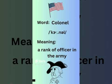 How to Pronounce Colonel in American Accent #learnenglish #learning