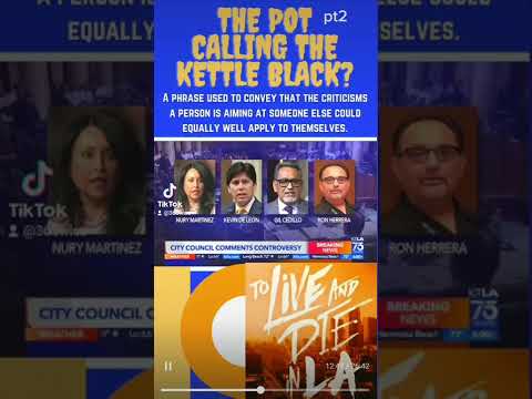 Is the pot calling the kettle black?! Los Angeles City Council conspiracy hypocrites. Imagine that 🤔