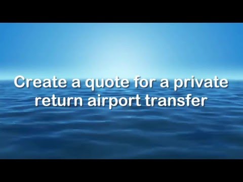 Create a quote for a private return airport transfer