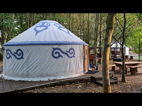 Plush Tents Chichester Full Yurt Glamping experience, Camp Fire, Wood Fired Hot Tub, Yurt Village 22