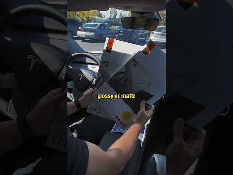 Matte vs Glossy Tesla Screen Protector 🏎️ #tesla #screenprotector #cars