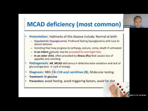 lipid 6.4: MCAD (Medium chain fatty acid) deficiency