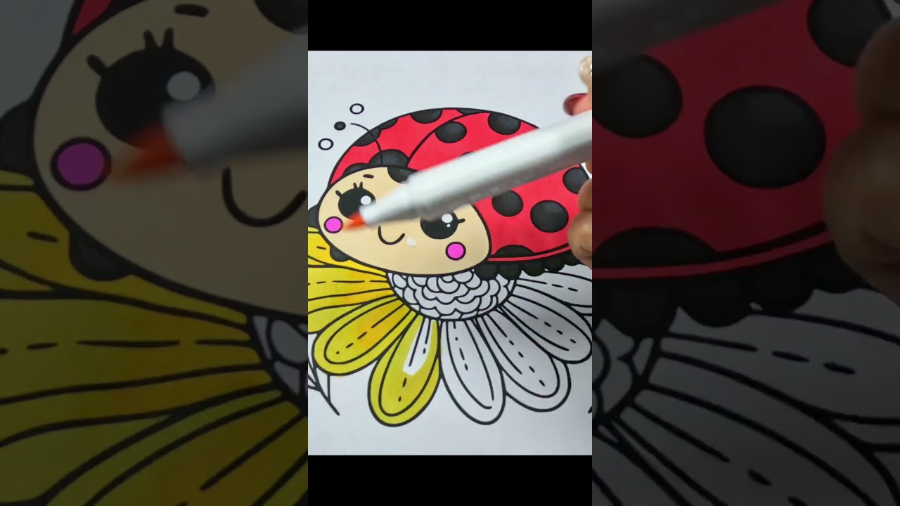 Happy Ladybug Coloring Pages Tutorial!