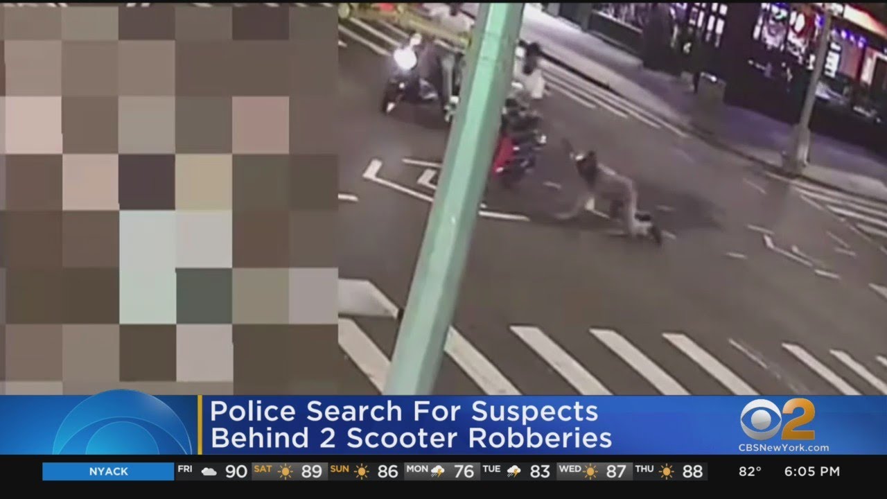 Police search for suspects behind 2 scooter robberies