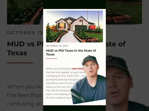 MUD and PID Taxes. Do your research before buying in Texas! #movingtodallas #dallastexasrealtor