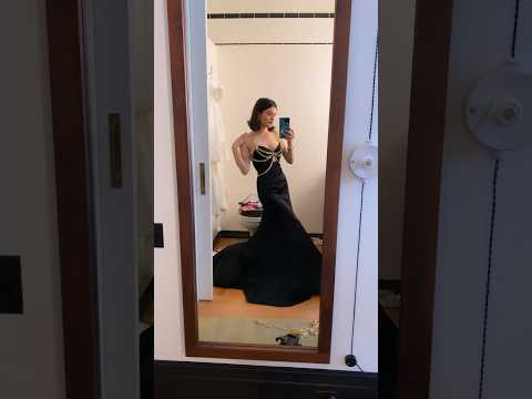 making my Met Gala dress! this whole dress was made the night before my flight 😅
