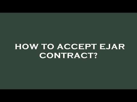 How to accept ejar contract?