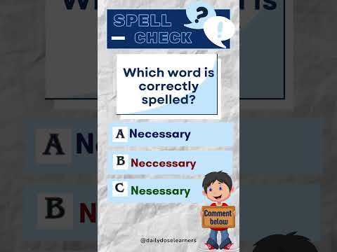 Spell check challenge Episode:15 💥⬇️Comment below the correct spelling ✌️😎 #english #spellcheck