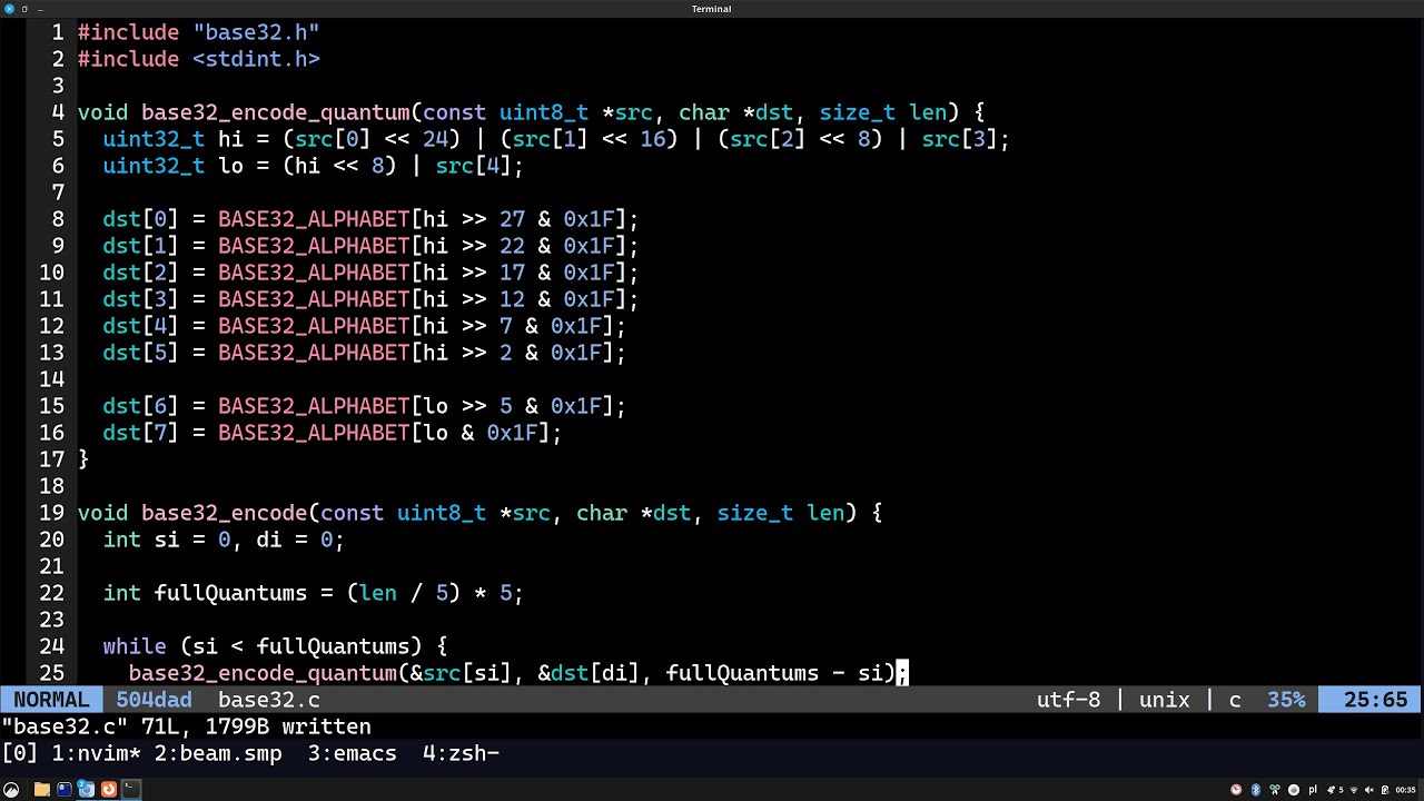 How to Encode Binaries as Base32 in C