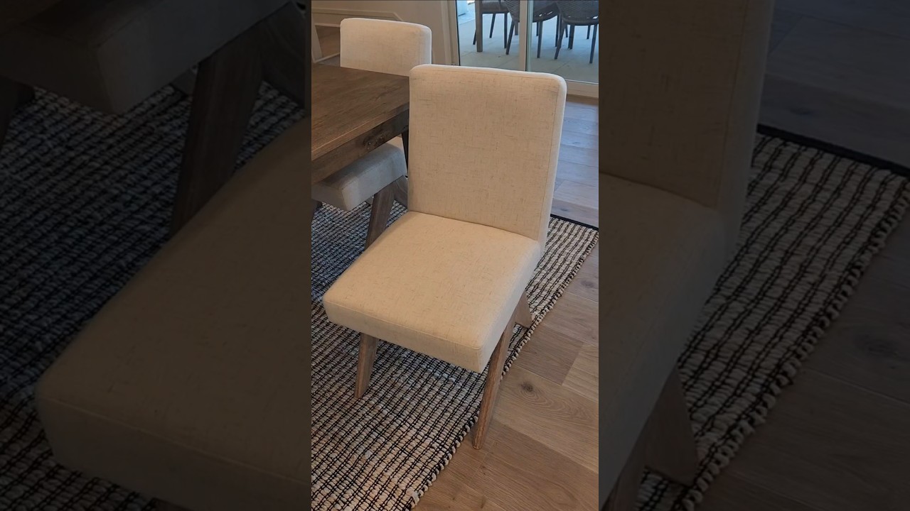 Wahson Mid Century Modern Armless Dining Chairs with Natural Wooden Legs in Beige |QUICK OVERVIEW|