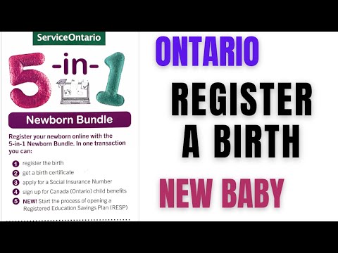 Ontario birth registration online 2025- newborn bundle 5 in 1