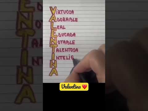 Significado del nombre VALENTINA #nombre #significado #valentina