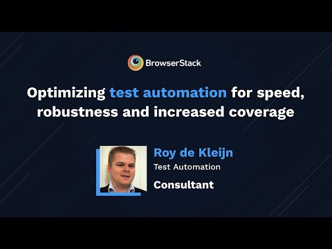 [Webinar] Optimizing test automation for speed, robustness and increased coverage