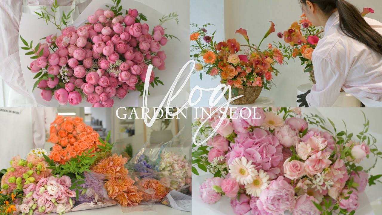 Seoul Flower Shop | Florist Vlog | Conditioning · Classes · Proposal Bouquet Making
