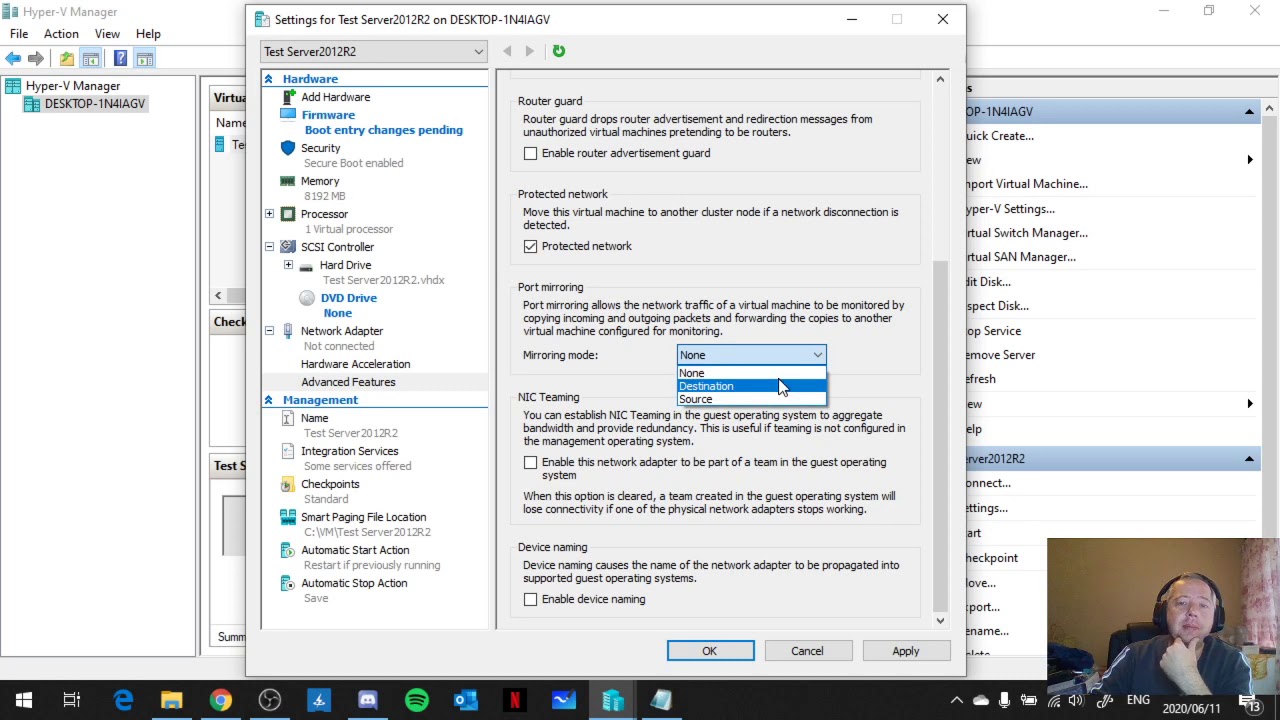 Part02 Hyper V VM Settings
