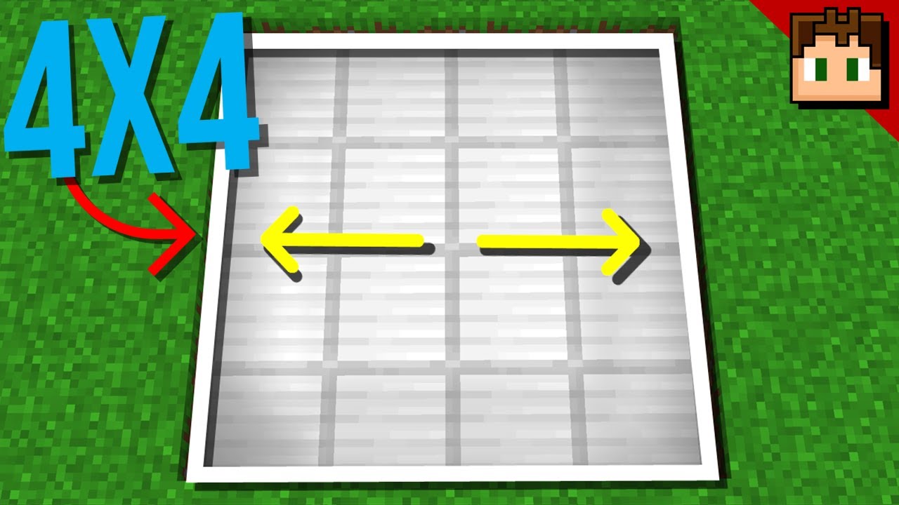 Minecraft Bedrock: 4x4 FLUSH TRAPDOOR Tutorial! 1.21
