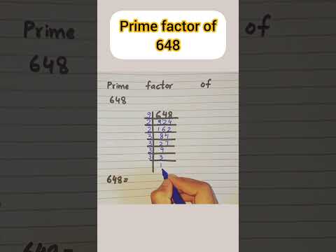 prime factor of 648 #viral #youtube #youtubeshorts #maths #2023
