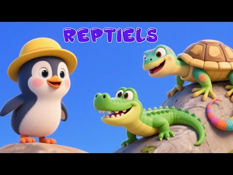 Learn Reptiles for Kids 🦎 | Fun Reptile Rhyme & Names | 3D Cartoon Animal Song