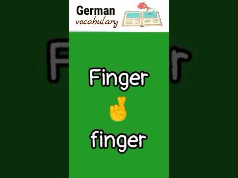 Finger | German language vocabulary