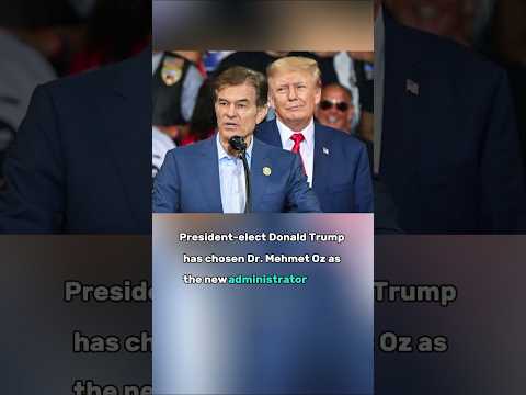 President-elect Donald Trump has chosen Dr. Oz as Administrator of Medicaid and Medicare #trump