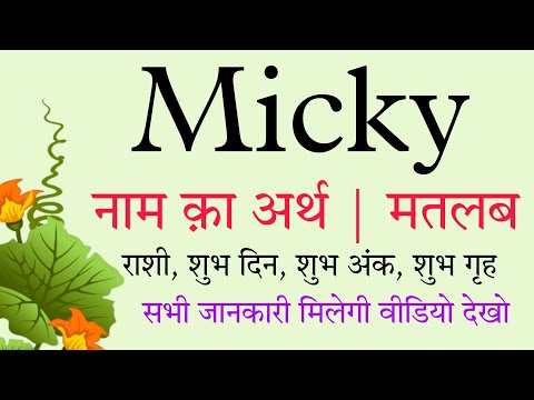 micky ka arth | micky ka rashi | micky ka hindi | micky ka meaning
