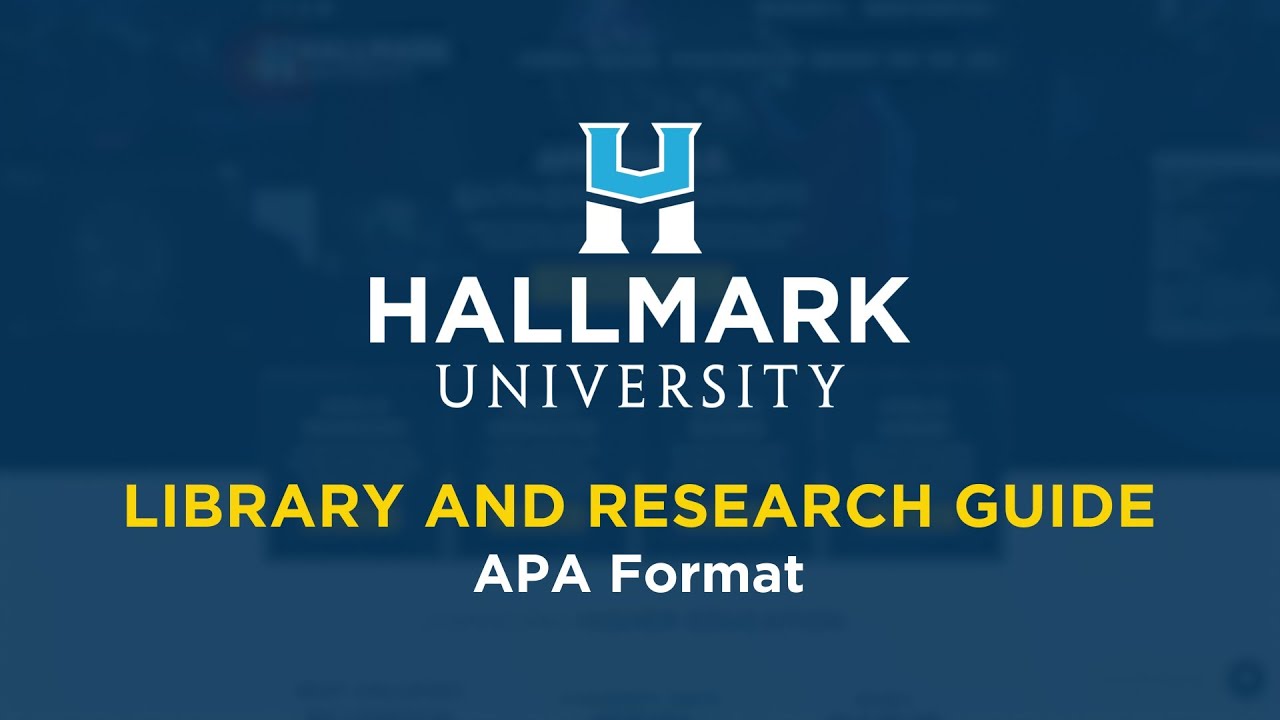 Library and Research Guide | APA Format