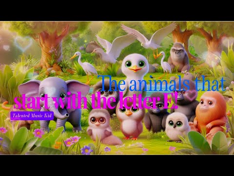 🎶[Alphabet Song][E For E-Animals] [Solo] The Animals That Start With the Letter E🎶[Kids Song] 🎶🌸