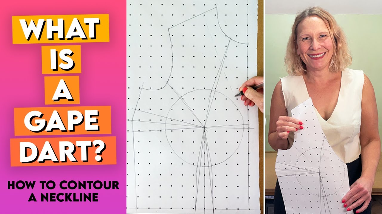 What are gape darts, or contour darts? How to perfectly contour a neckline or armhole opening