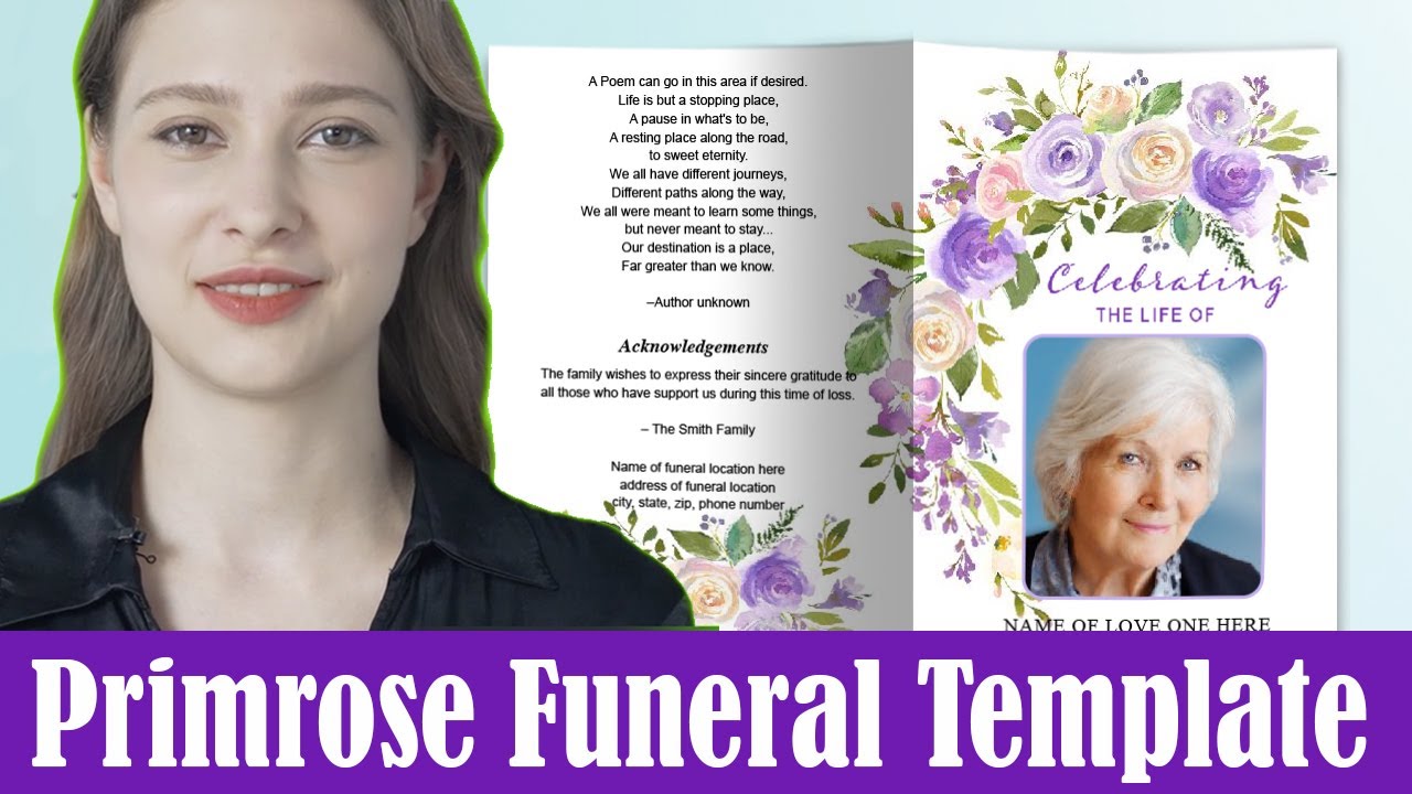 Funeral Program Template - Primrose Funeral Program Design