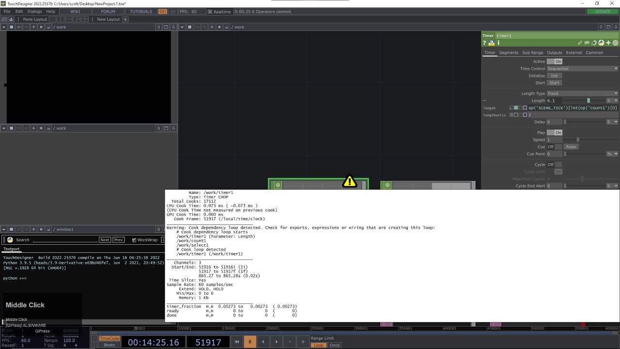Avoiding loop with Feedback CHOP in TouchDesigner