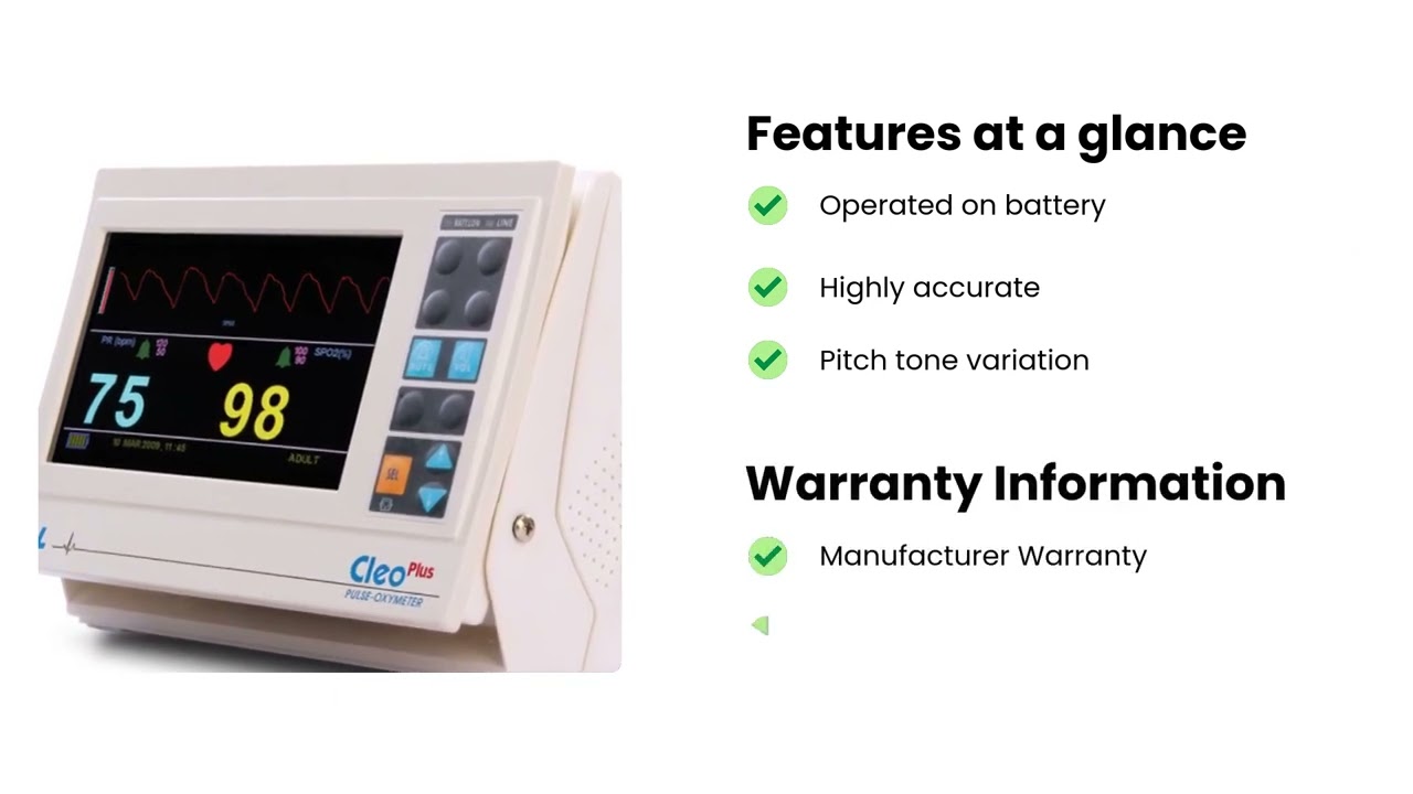 BPL Table-Top Pulse Oximeter - Cleo Plus