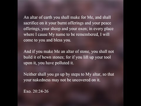 An Altar of Earth You Will Build Me